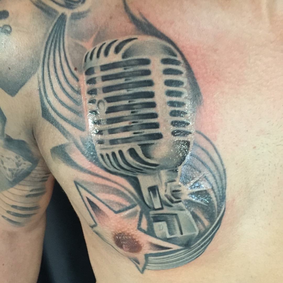 Music Notes Tattoos On Chest