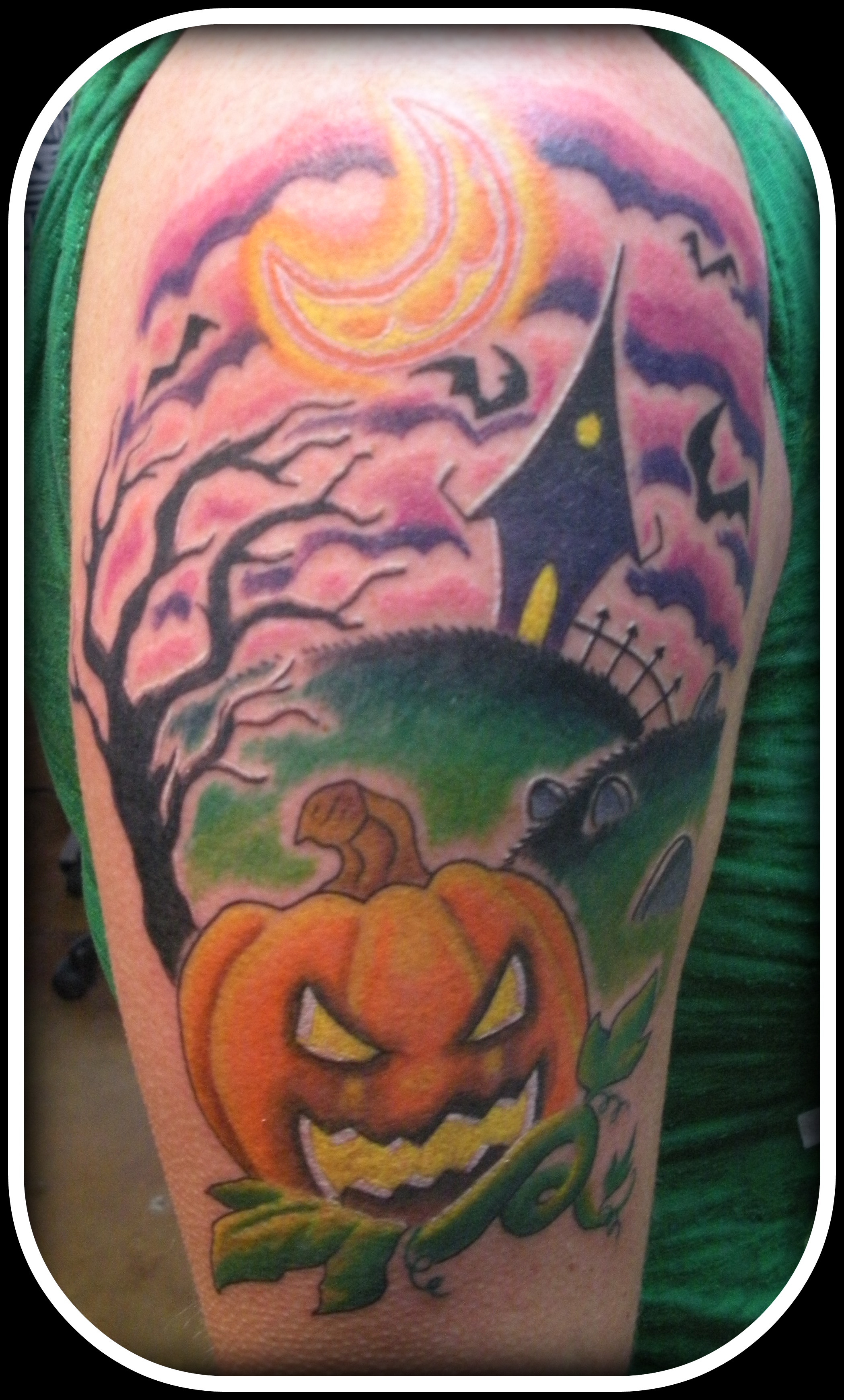 Oogie Boogie Moon Tattoo