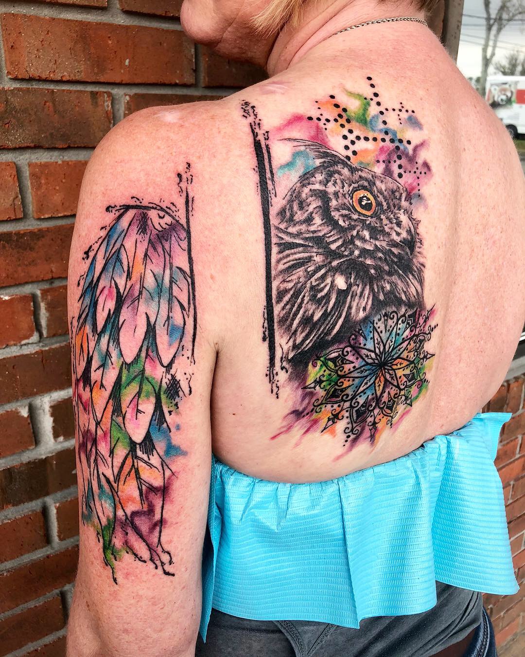 Owl Shoulder Tattoo