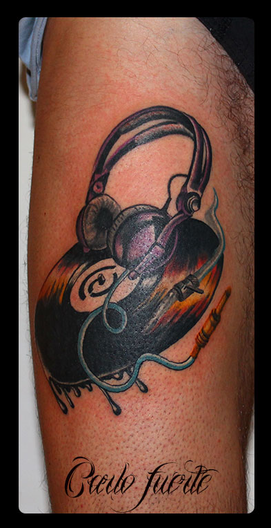 Dj Headphone Tattoo