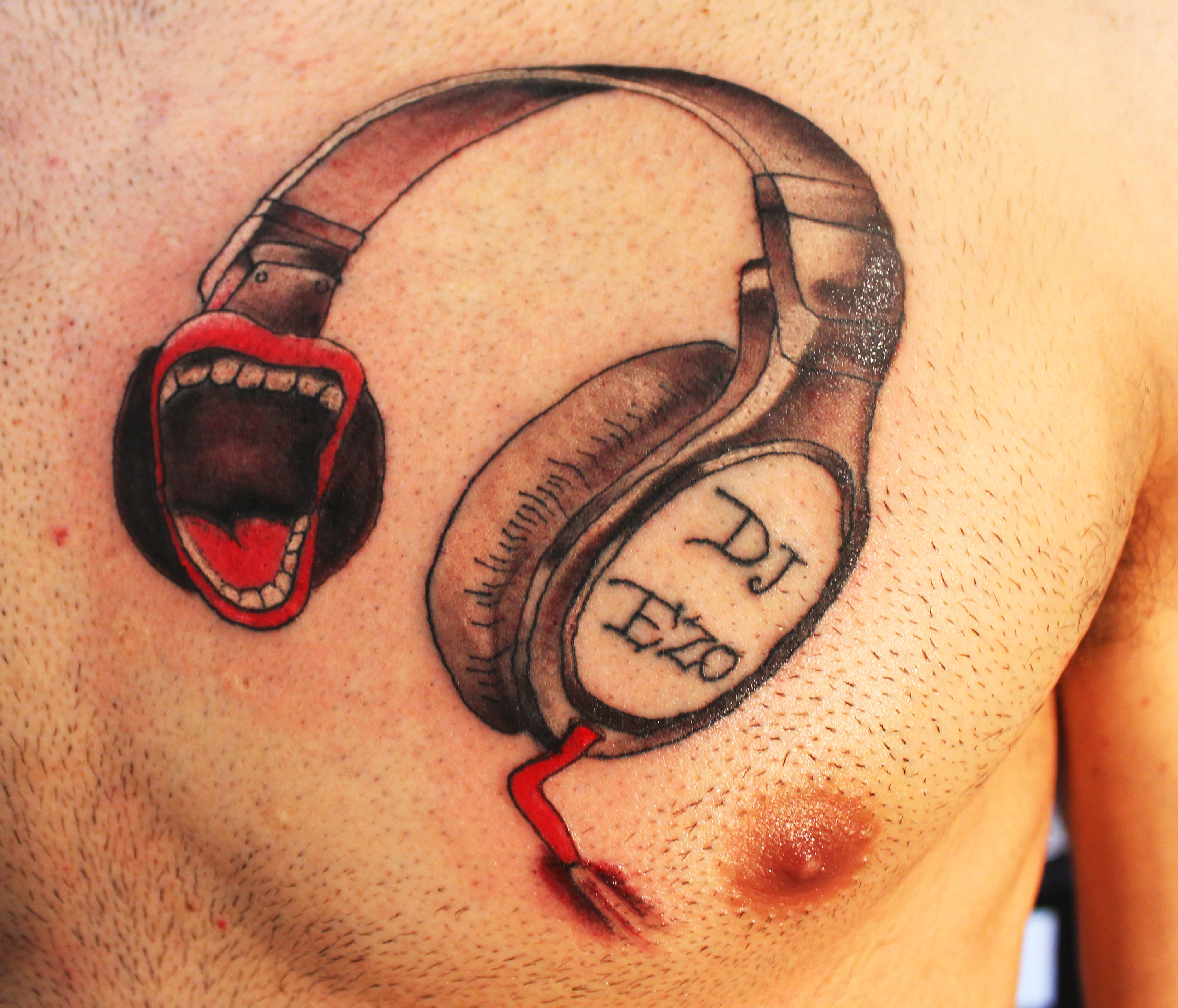 Dj Headphone Tattoo