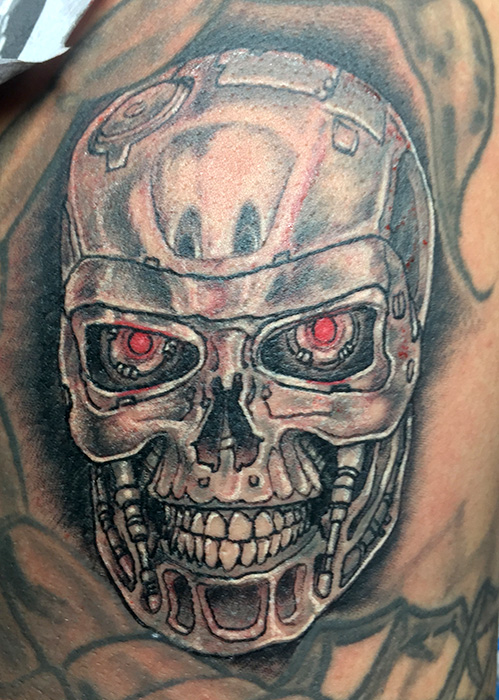 Terminator Skull Tattoo
