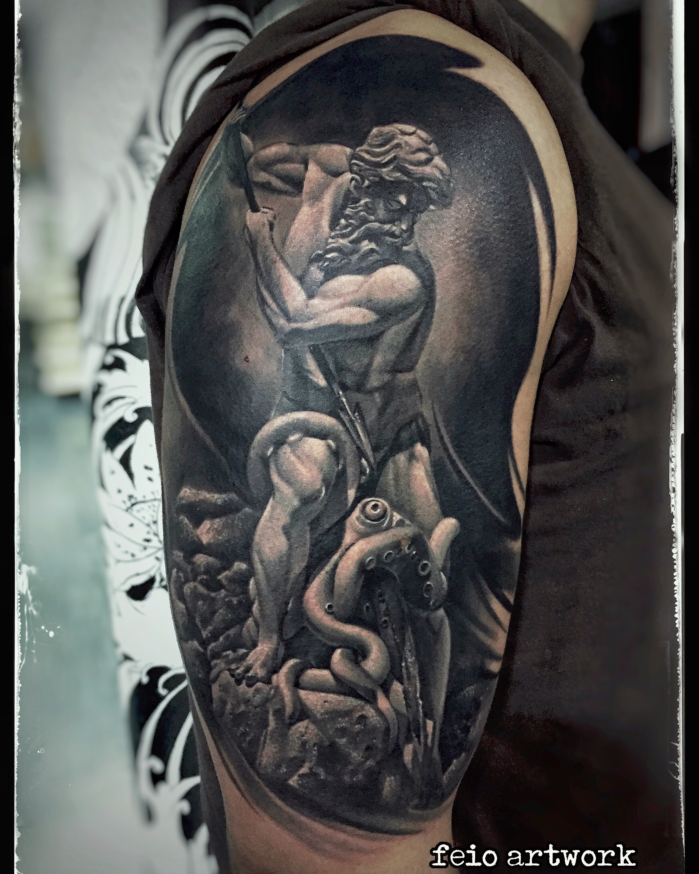 King David And Goliath Tattoo