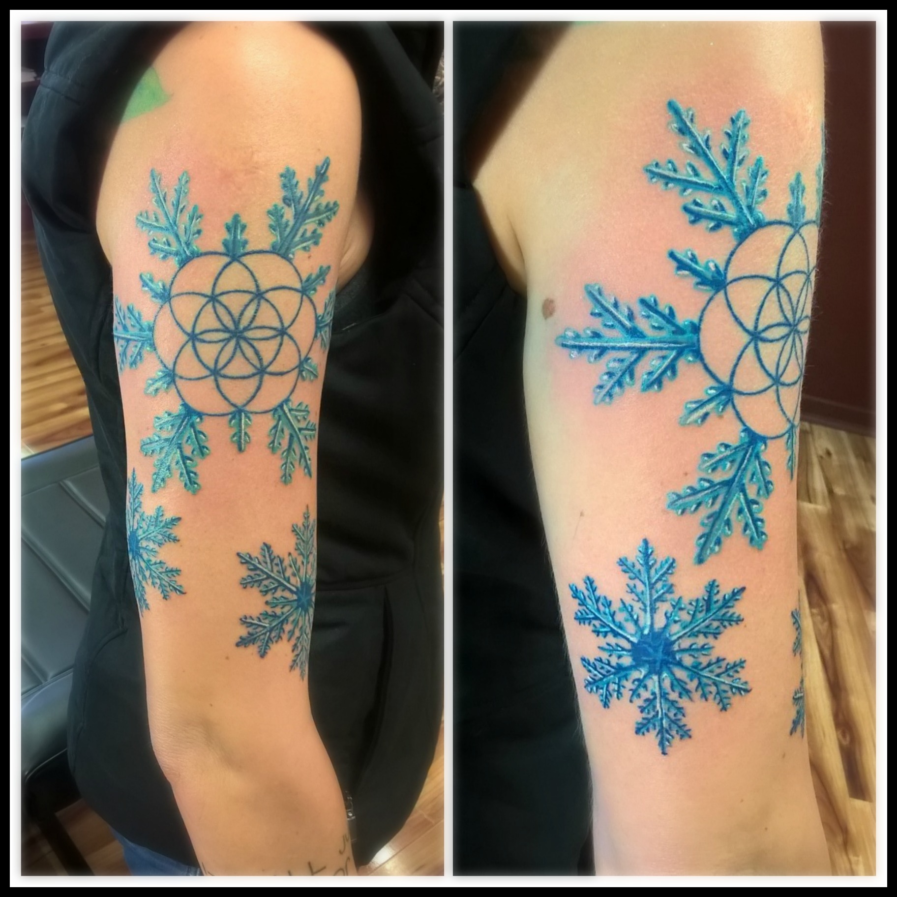 Snowflake Arm Tattoo