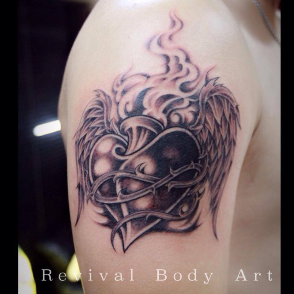 Broken Wings Arm Tattoo