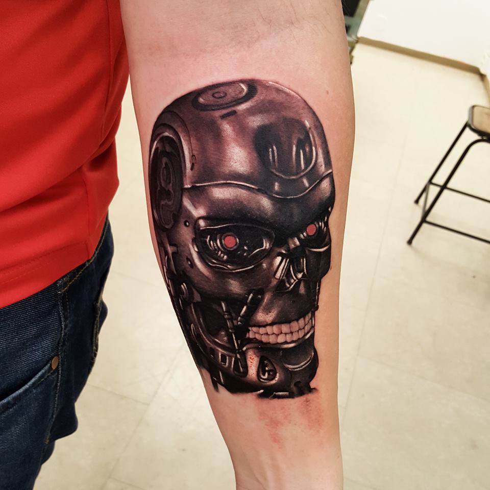 Terminator Skull Tattoo
