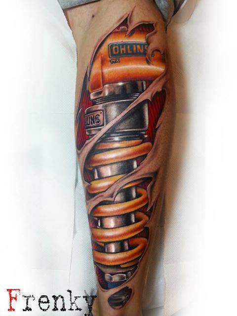 Motocross Shock Tattoo