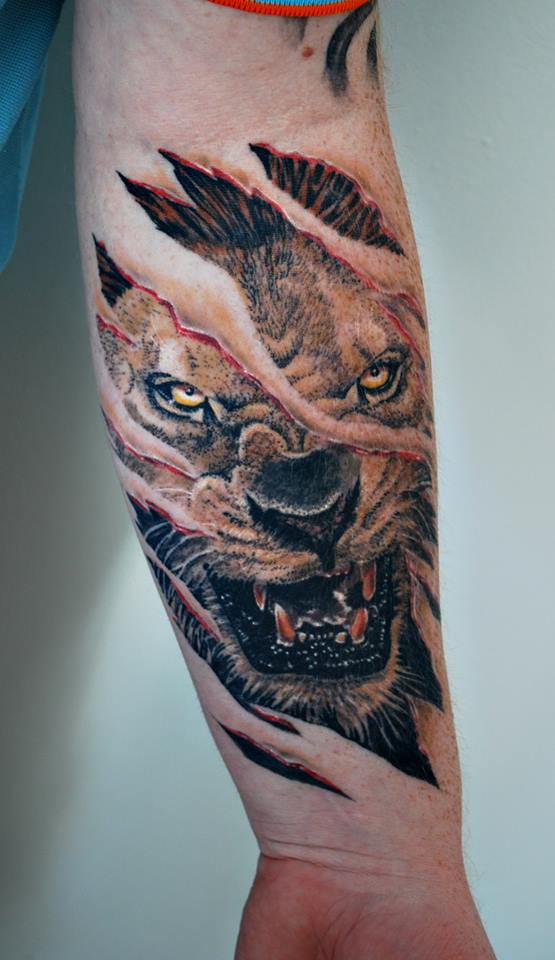 Ripped Skin Tattoos Forearm