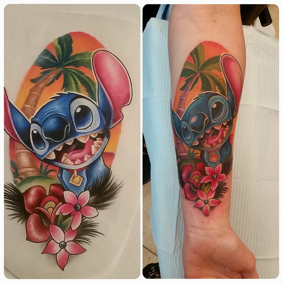 Stitches Tattoo On Arm