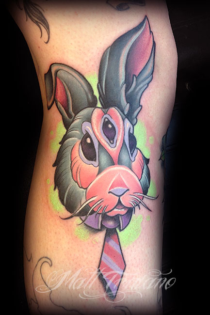 New School Bunny Tattoo