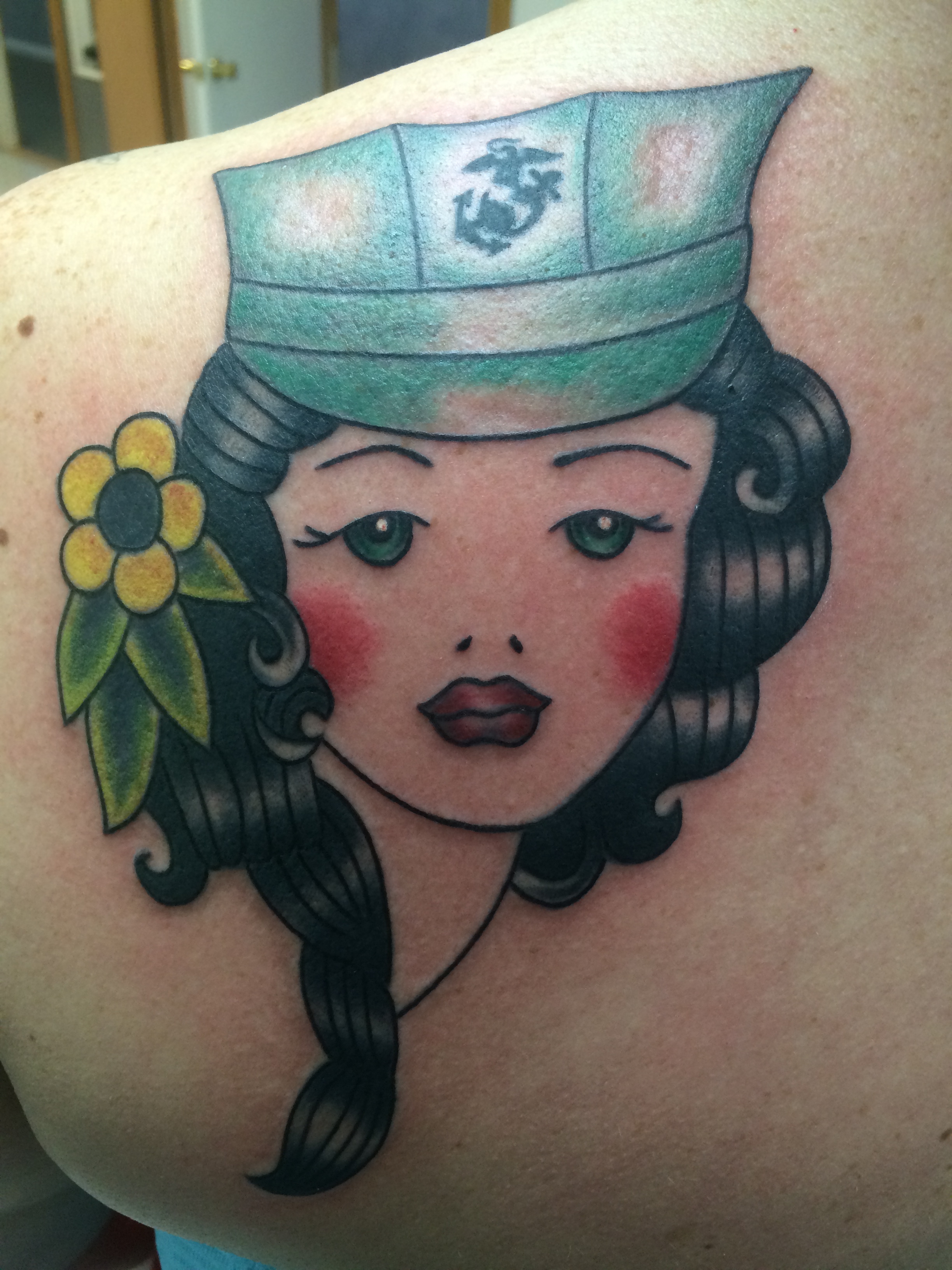 American Traditional Pin Up Girl Tattoos